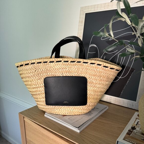 A.P.C. | Bags | Apc Zoe Small Panier Basket Tote Bag Noir | Poshmark